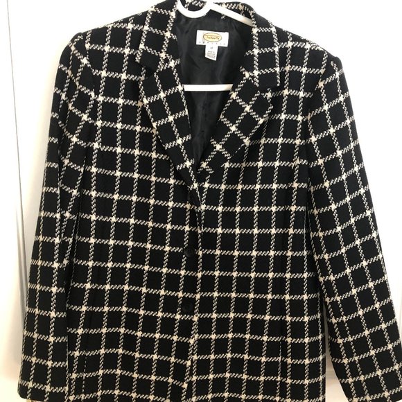 Talbots | Jackets & Coats | Talbot Black And White Coat Size Petite ...
